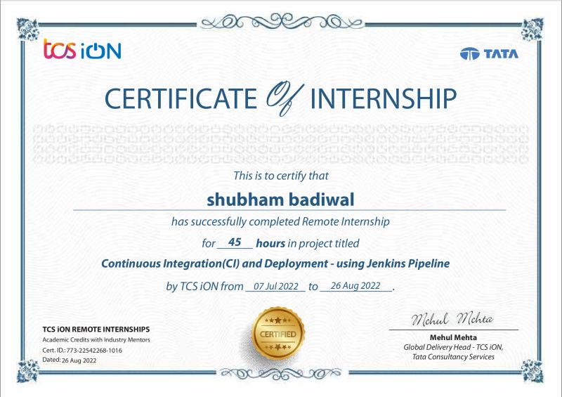 Shubham Badiwal posted on LinkedIn Shubham Badiwal posted on LinkedIn