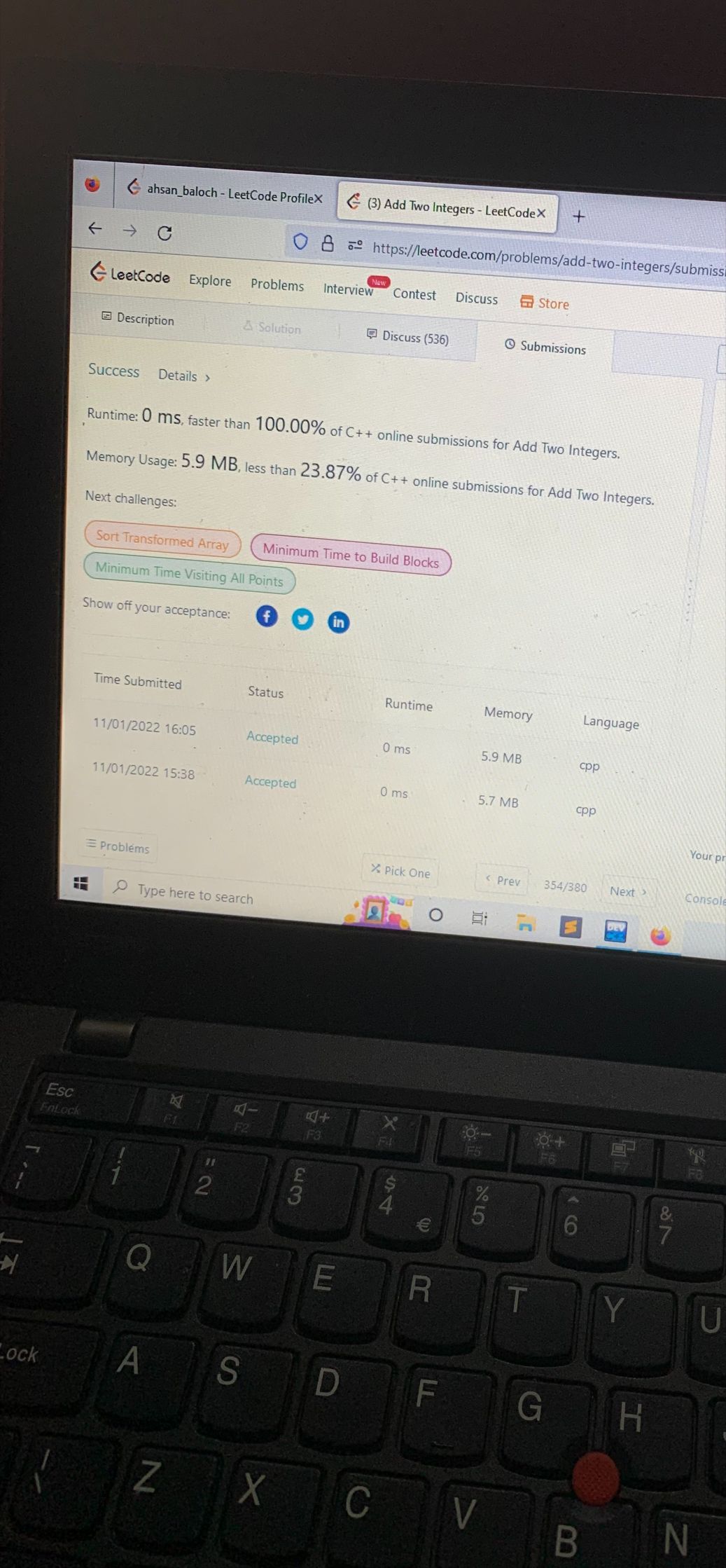 Ahsan Baloch on LinkedIn: That was my first Problem on LeetCode! Though ... Ahsan Baloch on LinkedIn: That was my first Problem on LeetCode! Though ...