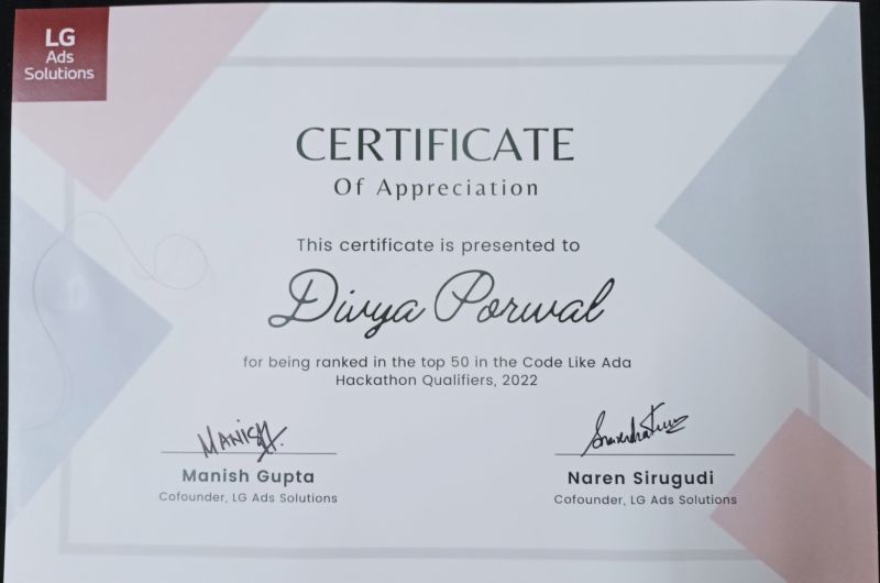 Divya Porwal on LinkedIn: #codelikeada #codelikeada #coding # ... Divya Porwal on LinkedIn: #codelikeada #codelikeada #coding # ...
