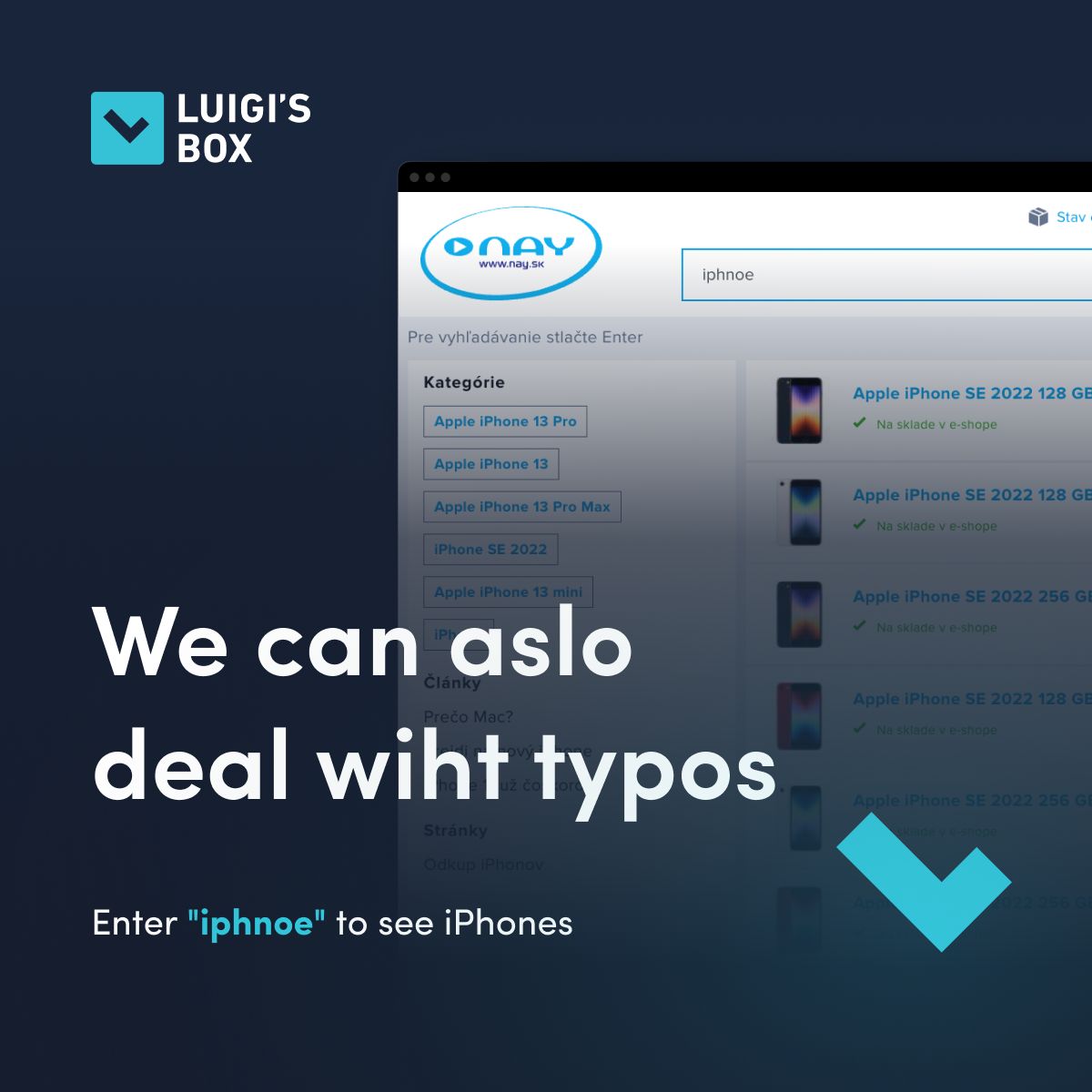 Luigi's Box on LinkedIn: Luigi's Box can handle even minor typos to ... Luigi's Box on LinkedIn: Luigi's Box can handle even minor typos to ...