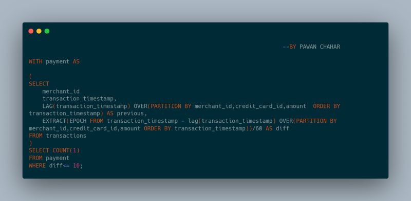 Pawan Kumar Chahar on LinkedIn: #sql #problem #payments #assumptions # ... Pawan Kumar Chahar on LinkedIn: #sql #problem #payments #assumptions # ...