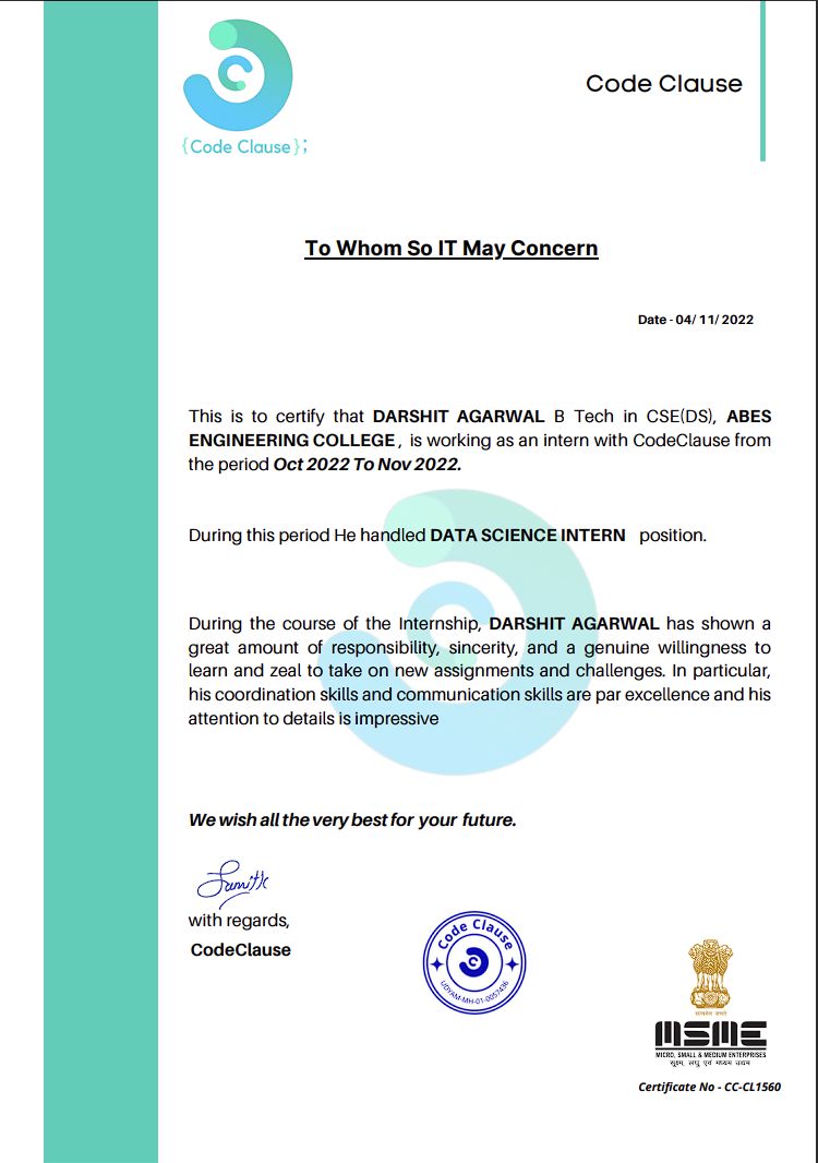 Darshit Agarwal on LinkedIn: #internship #opportunity #coding #datascience Darshit Agarwal on LinkedIn: #internship #opportunity #coding #datascience
