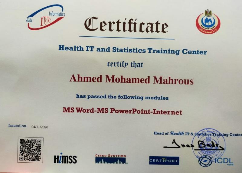 Dr.Ahmed Aboqura on LinkedIn: ICDL certificate from Health IT and ... Dr.Ahmed Aboqura on LinkedIn: ICDL certificate from Health IT and ...
