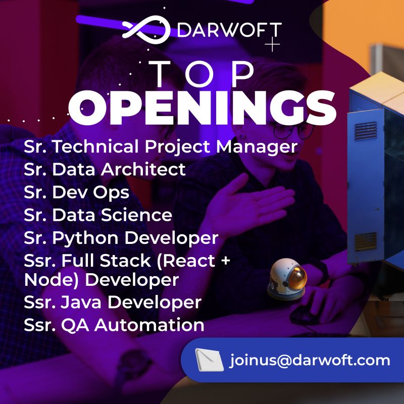 Darwoft on LinkedIn: #data #devops #python #fullstack #react #node # ... Darwoft on LinkedIn: #data #devops #python #fullstack #react #node # ...