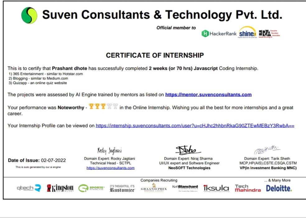 Prashant Dhote on LinkedIn: #html5 #css #javascript # ... Prashant Dhote on LinkedIn: #html5 #css #javascript # ...