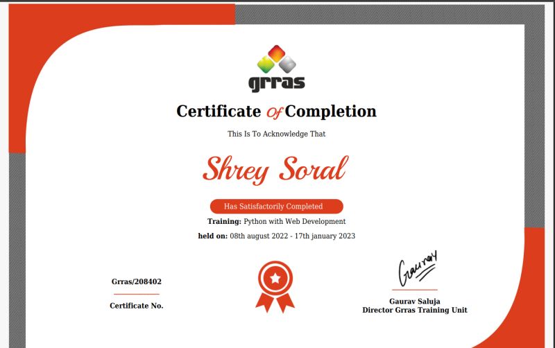Shrey Soral on LinkedIn: #python #webdevelopment #share #work #hardwork ... Shrey Soral on LinkedIn: #python #webdevelopment #share #work #hardwork ...