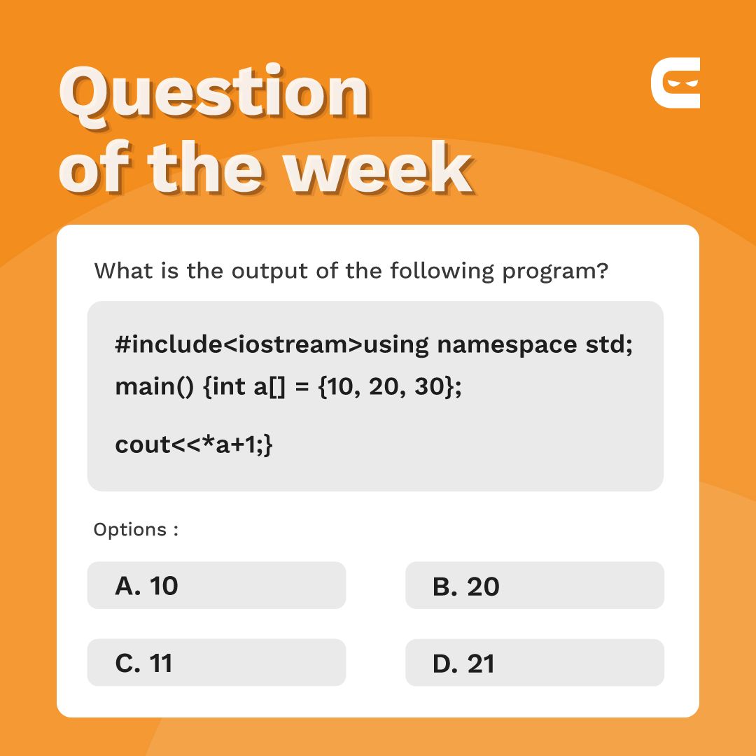Coding Ninjas on LinkedIn: #codingninjas #questionoftheweek # ... Coding Ninjas on LinkedIn: #codingninjas #questionoftheweek # ...