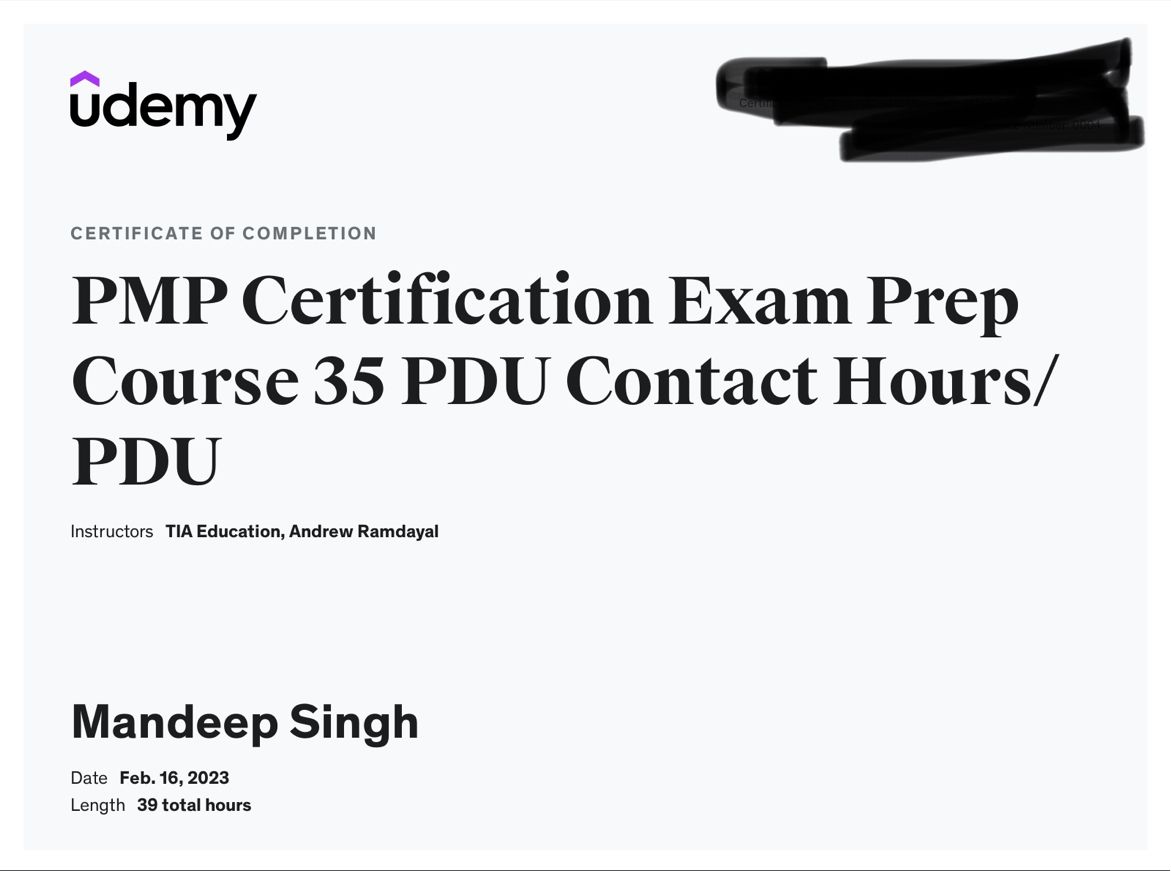 Mandeep Singh Gill on LinkedIn: #pmpexamprep #udemy Mandeep Singh Gill on LinkedIn: #pmpexamprep #udemy