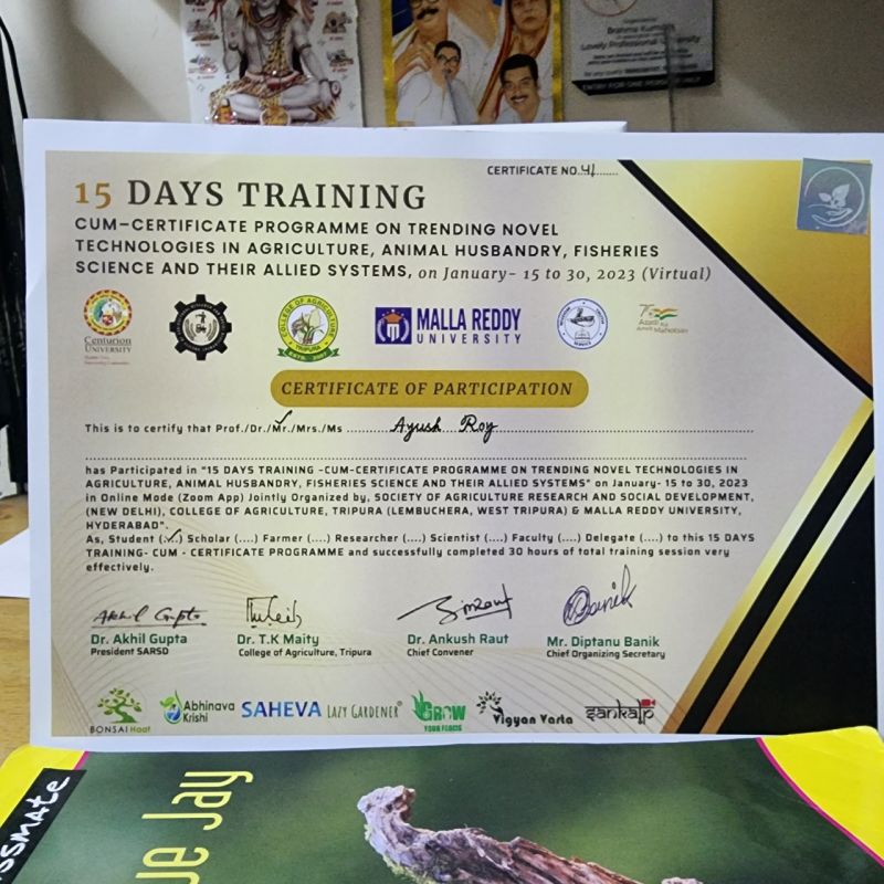 Ayush Roy on LinkedIn: #agricultureandfarming #farming #training # ... Ayush Roy on LinkedIn: #agricultureandfarming #farming #training # ...
