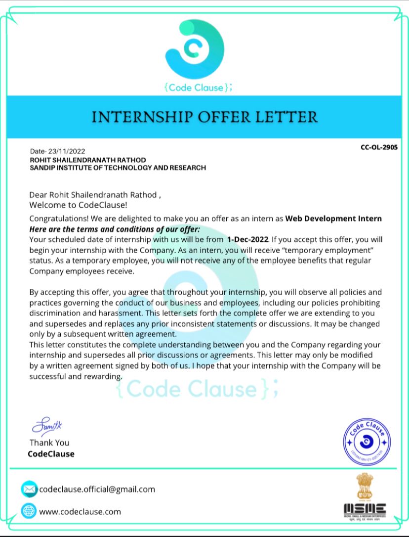 Rohit Rathod on LinkedIn: #connections #internship #webdevelopment # ... Rohit Rathod on LinkedIn: #connections #internship #webdevelopment # ...
