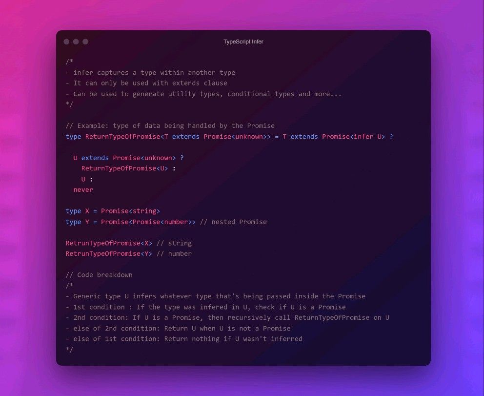Arjun VC on LinkedIn: infer keyword in TypeScript Arjun VC on LinkedIn: infer keyword in TypeScript