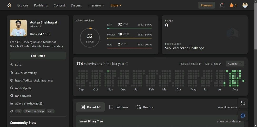 Aditya Shekhawat on LinkedIn: #leetcode #coding #cpp #programmer Aditya Shekhawat on LinkedIn: #leetcode #coding #cpp #programmer