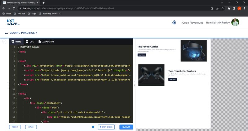 Karthik Reddy on LinkedIn: #day7 #css #bootstrap #html ... Karthik Reddy on LinkedIn: #day7 #css #bootstrap #html ...