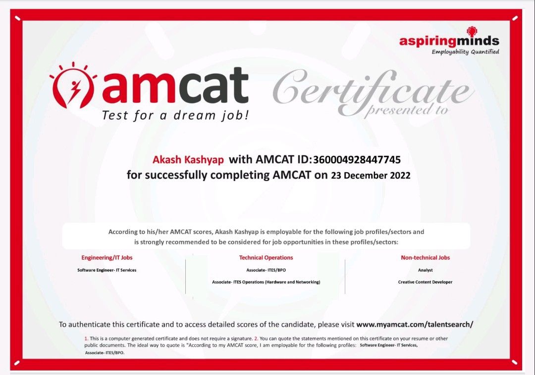 AKASH KASHYAP on LinkedIn: #amcat #amcat #shl #aspiring # ... AKASH KASHYAP on LinkedIn: #amcat #amcat #shl #aspiring # ...