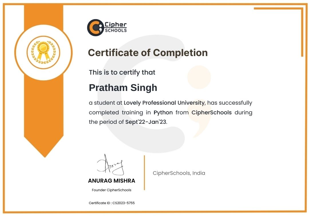Pratham Singh on LinkedIn: #python #html #css #javascript Pratham Singh on LinkedIn: #python #html #css #javascript