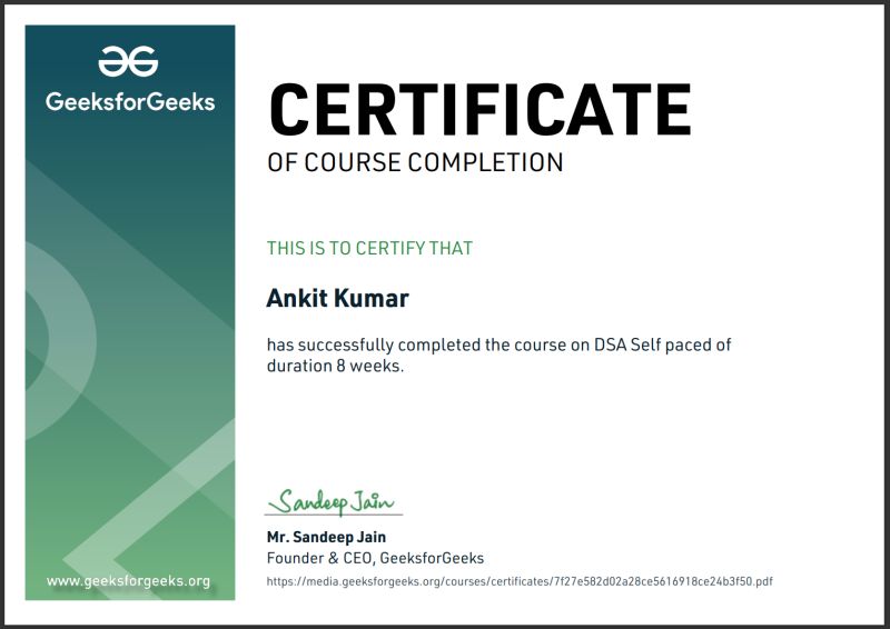 Ankit Kumar on LinkedIn: #dsa #geeksforgeeks #datastructures #connections Ankit Kumar on LinkedIn: #dsa #geeksforgeeks #datastructures #connections