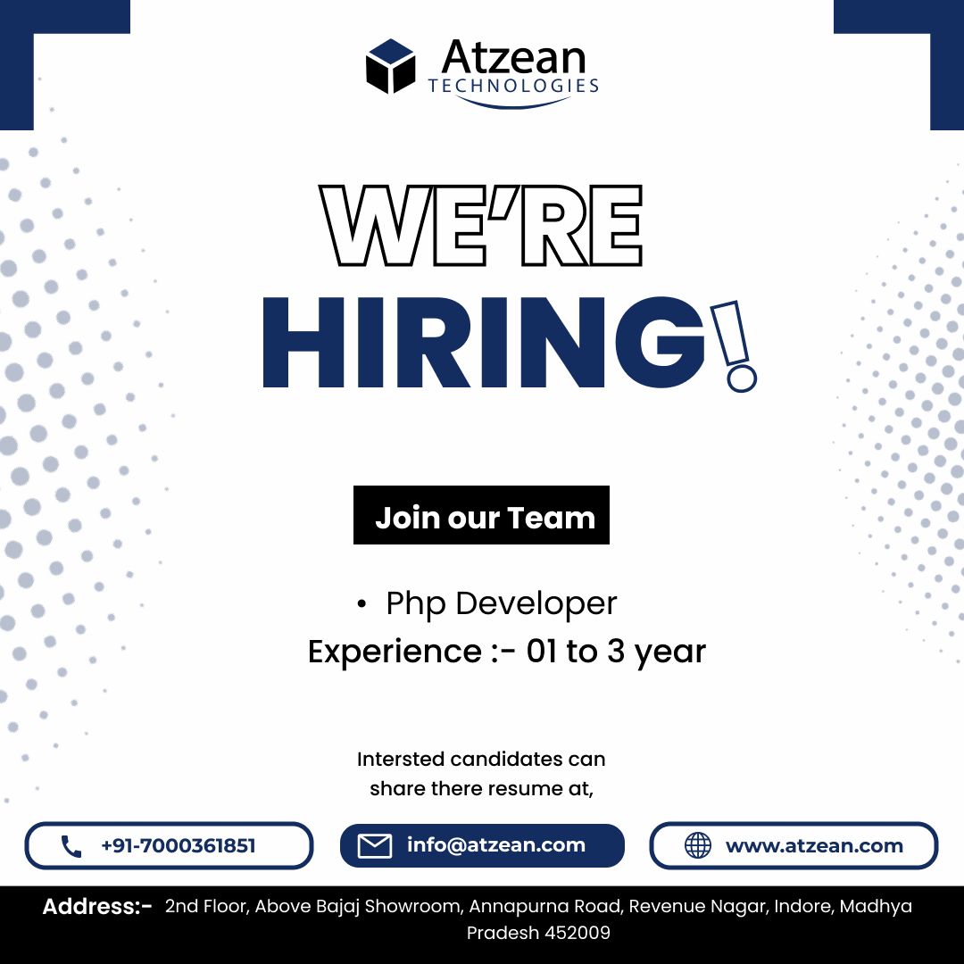Atzean Technologies on LinkedIn: #phpdeveloper #php #codeigniter # ... Atzean Technologies on LinkedIn: #phpdeveloper #php #codeigniter # ...