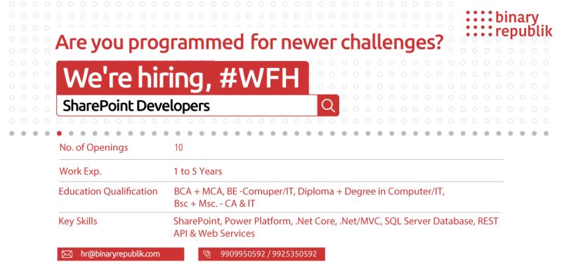 Pratik S. on LinkedIn: #wfh2022 #sharepointdeveloper # ... Pratik S. on LinkedIn: #wfh2022 #sharepointdeveloper # ...