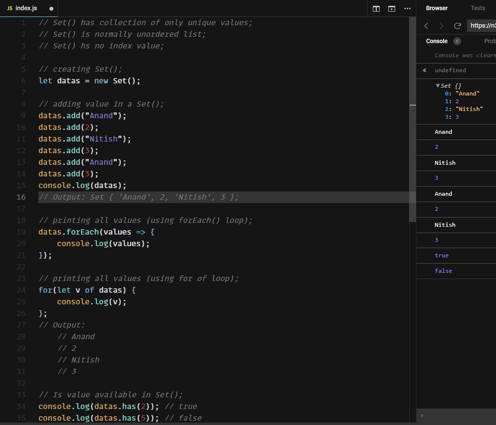 Anand Kumar on LinkedIn: #javascript #dsa #dsaone #dsacoding #set Anand Kumar on LinkedIn: #javascript #dsa #dsaone #dsacoding #set