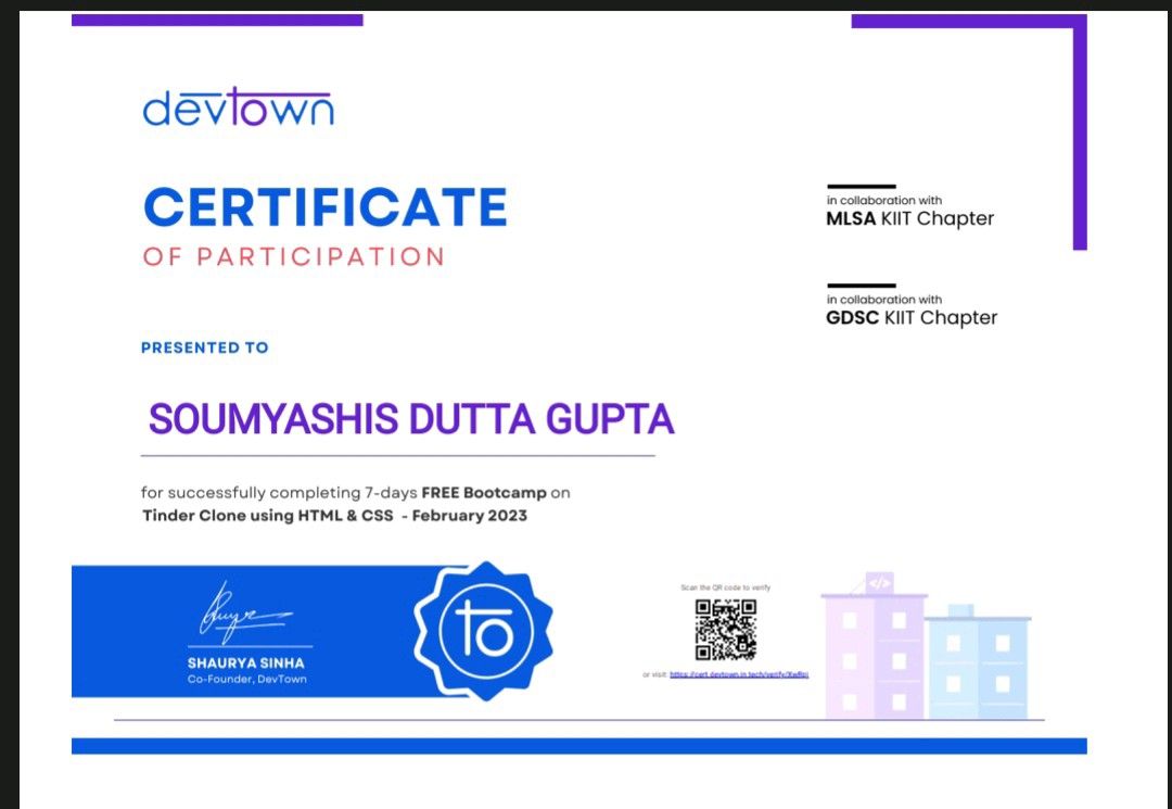Soumyashis Dutta Gupta on LinkedIn: #devtown #html #css Soumyashis Dutta Gupta on LinkedIn: #devtown #html #css