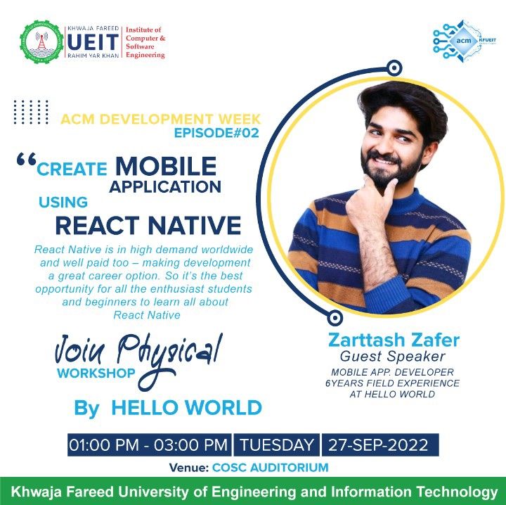 Hamad Sajad on LinkedIn: REACT-NATIVE WORKSHOP at KFUEIT Hamad Sajad on LinkedIn: REACT-NATIVE WORKSHOP at KFUEIT