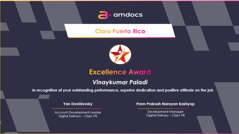 Vinaykumar Paladi on LinkedIn: #amdocs Vinaykumar Paladi on LinkedIn: #amdocs