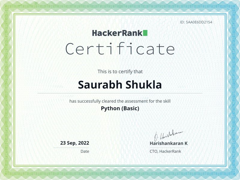 Saurabh Shukla on LinkedIn: #python_basic #hackerrank #python #connections Saurabh Shukla on LinkedIn: #python_basic #hackerrank #python #connections