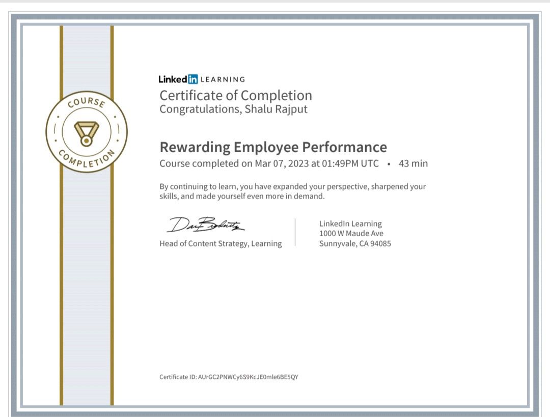 Shalu Rajput on LinkedIn: #linkedinlearning Shalu Rajput on LinkedIn: #linkedinlearning