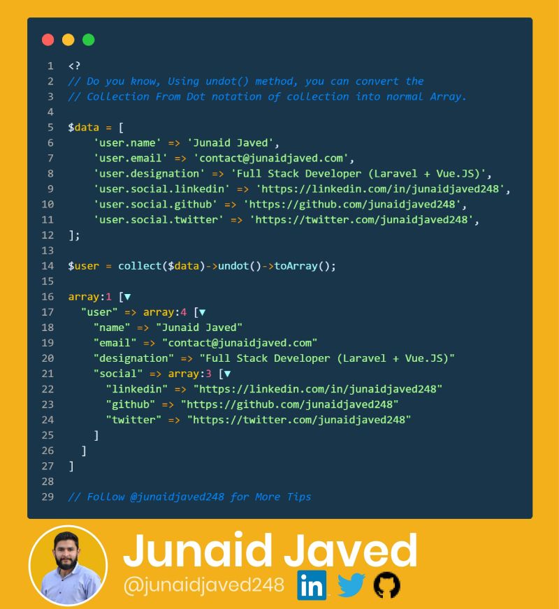 Junaid Javed 🇵🇰 on LinkedIn: #phptip #php #php8 #laravel #laravelphp # ... Junaid Javed 🇵🇰 on LinkedIn: #phptip #php #php8 #laravel #laravelphp # ...