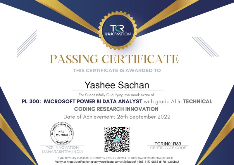 Yashee Sachan on LinkedIn: passed the Microsoft power BI Data Analyst ... Yashee Sachan on LinkedIn: passed the Microsoft power BI Data Analyst ...