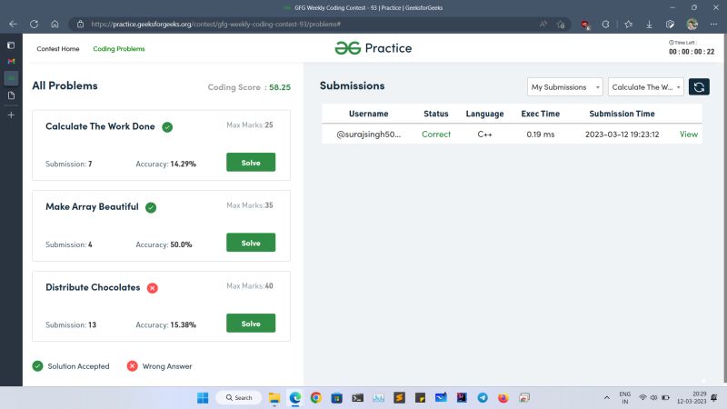 Suraj Singh on LinkedIn: #gfg #weekly #coding #contest #problemsolving #dsa Suraj Singh on LinkedIn: #gfg #weekly #coding #contest #problemsolving #dsa