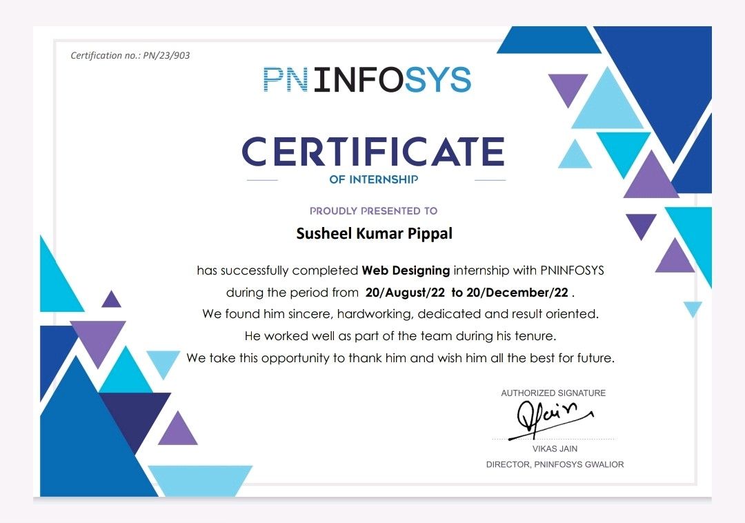 Susheel Kumar Pippal on LinkedIn: #javascript #frontend #css #html Susheel Kumar Pippal on LinkedIn: #javascript #frontend #css #html