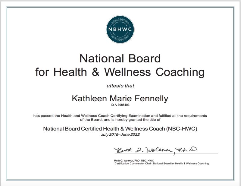 Kathleen Fennelly BA, RN, NBC-HWC, FMCHC, DPP Coach on LinkedIn: Passed ... Kathleen Fennelly BA, RN, NBC-HWC, FMCHC, DPP Coach on LinkedIn: Passed ...