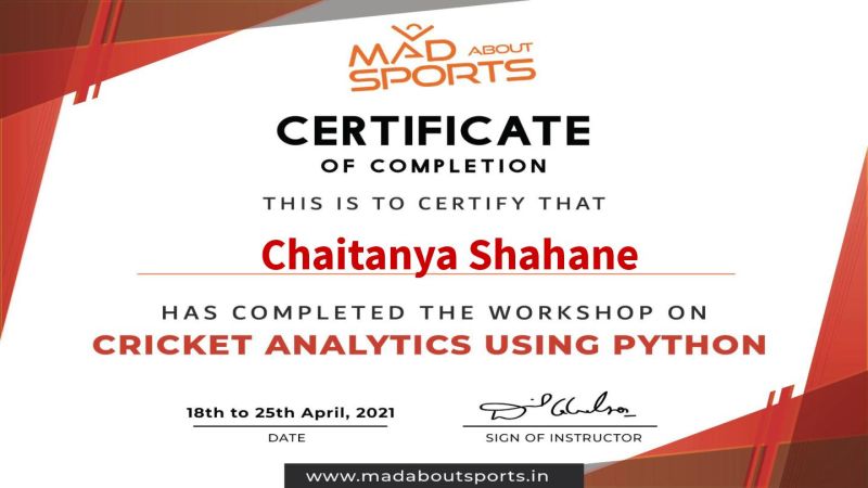 Chaitanya Shahane on LinkedIn: #cricketlover #dataanalyticspassion #python Chaitanya Shahane on LinkedIn: #cricketlover #dataanalyticspassion #python