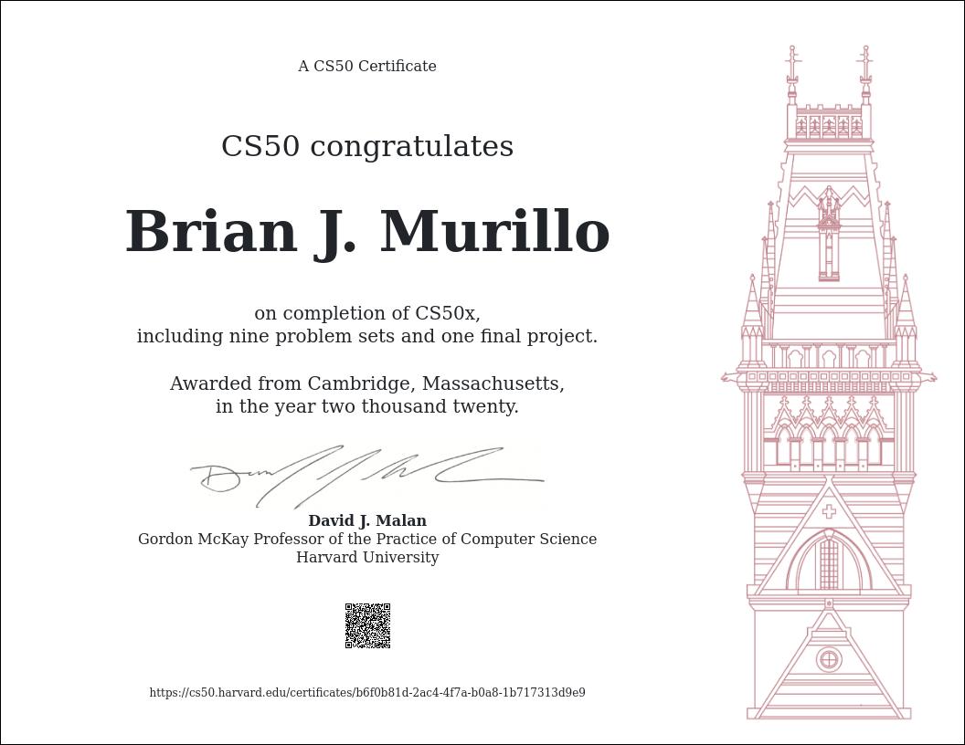 Brian Murillo on LinkedIn: #cs50 #python #sql #androiddevelopment #java ... Brian Murillo on LinkedIn: #cs50 #python #sql #androiddevelopment #java ...
