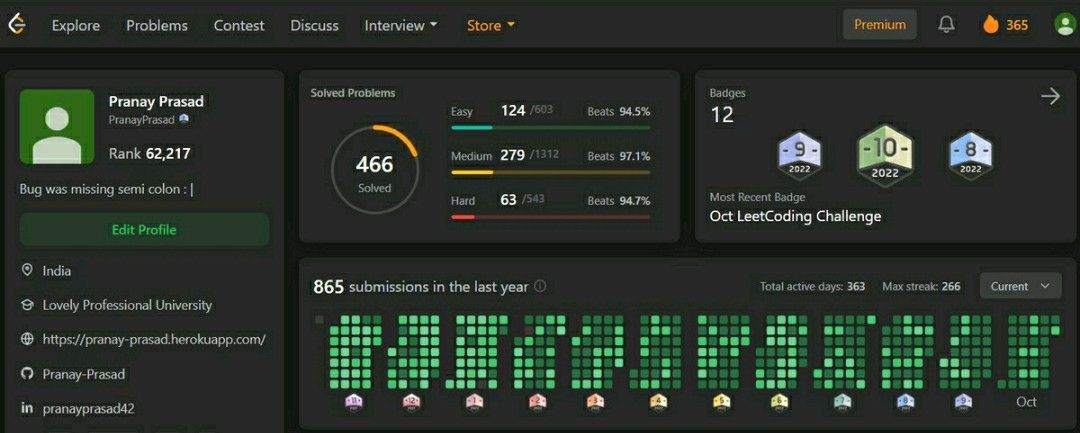 Pranay Prasad on LinkedIn: #leetcode #programming Pranay Prasad on LinkedIn: #leetcode #programming