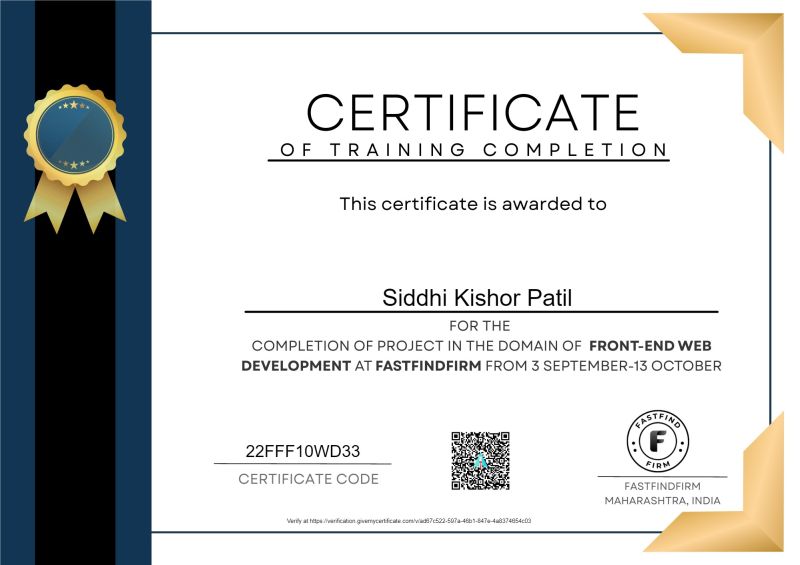 SIDDHI PATIL on LinkedIn: #givemycertificate #community #fastfindfirm SIDDHI PATIL on LinkedIn: #givemycertificate #community #fastfindfirm