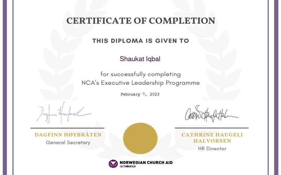 Shaukat Iqbal on LinkedIn: Thanks Norwegian Church Aid / Kirkens ... Shaukat Iqbal on LinkedIn: Thanks Norwegian Church Aid / Kirkens ...