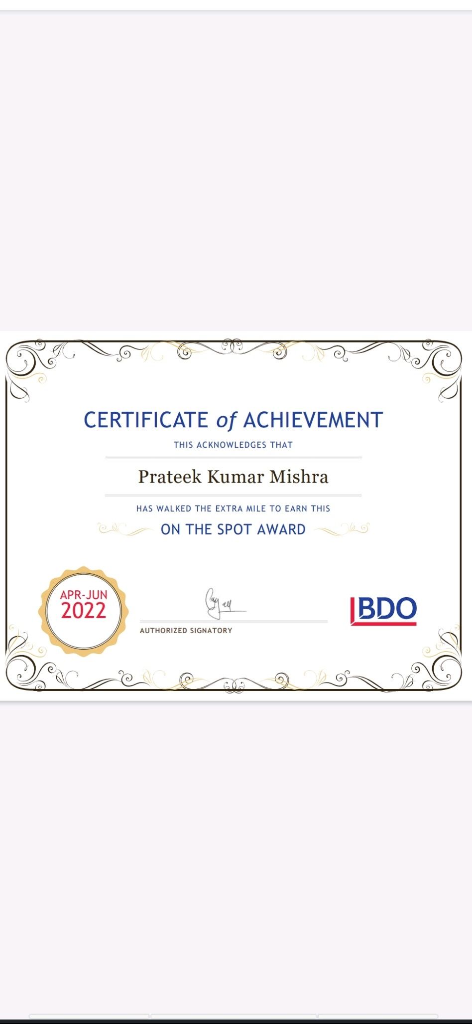 Prateek Mishra on LinkedIn: #bdo Prateek Mishra on LinkedIn: #bdo