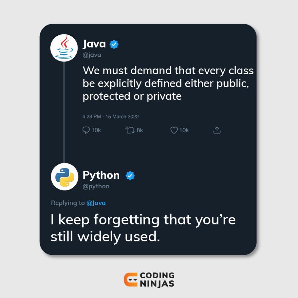 Coding Ninjas on LinkedIn: #codingninjas #java #python #coding # ... Coding Ninjas on LinkedIn: #codingninjas #java #python #coding # ...