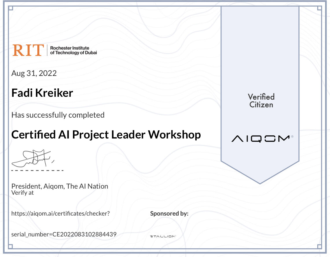 FADI KREIKER on LinkedIn: Learning ……AI (Artificial Intelligent). FADI KREIKER on LinkedIn: Learning ……AI (Artificial Intelligent).