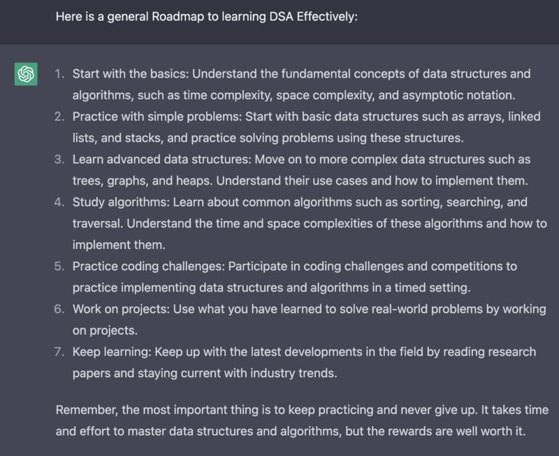 Archit Aggarwal on LinkedIn: #chatgpt #dsa #coding #programming Archit Aggarwal on LinkedIn: #chatgpt #dsa #coding #programming