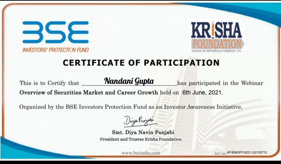 Nandani Gupta on LinkedIn: Thank you BSE Nandani Gupta on LinkedIn: Thank you BSE