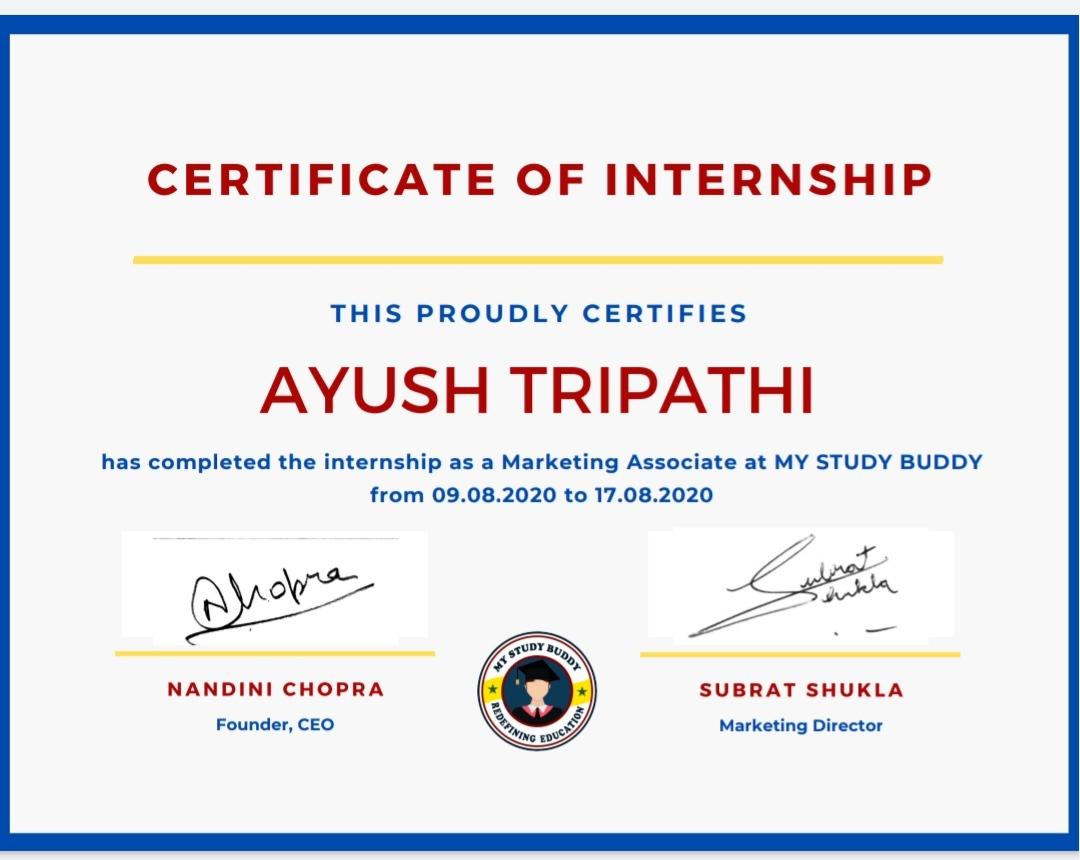 Ayush Tripathi on LinkedIn: #thankyou #marketing #internship #intern # ... Ayush Tripathi on LinkedIn: #thankyou #marketing #internship #intern # ...