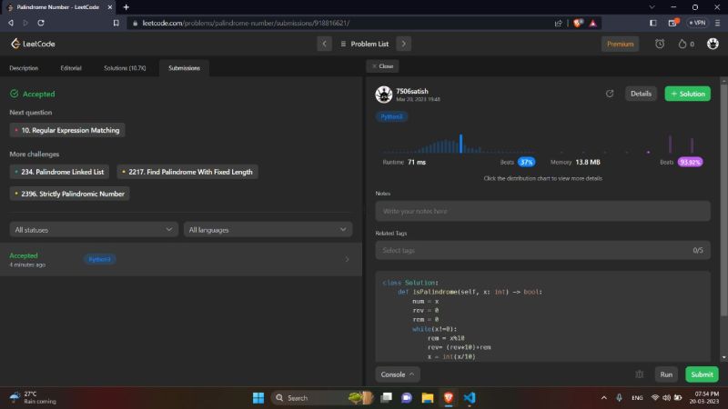 Satish Mishra on LinkedIn: #day1 #leetcode #datastructures # ... Satish Mishra on LinkedIn: #day1 #leetcode #datastructures # ...