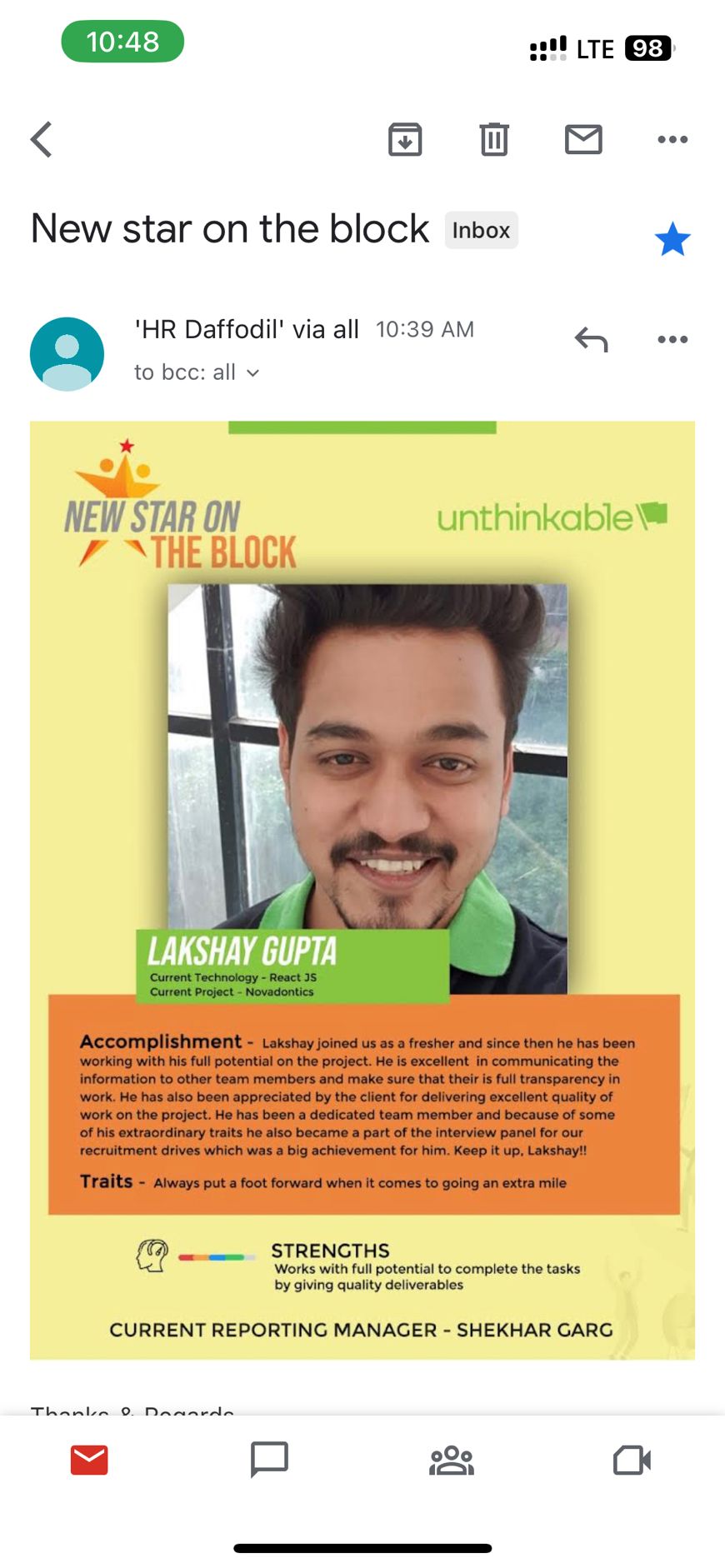 Lakshay Gupta on LinkedIn: Always a great feeling when your efforts are ... Lakshay Gupta on LinkedIn: Always a great feeling when your efforts are ...