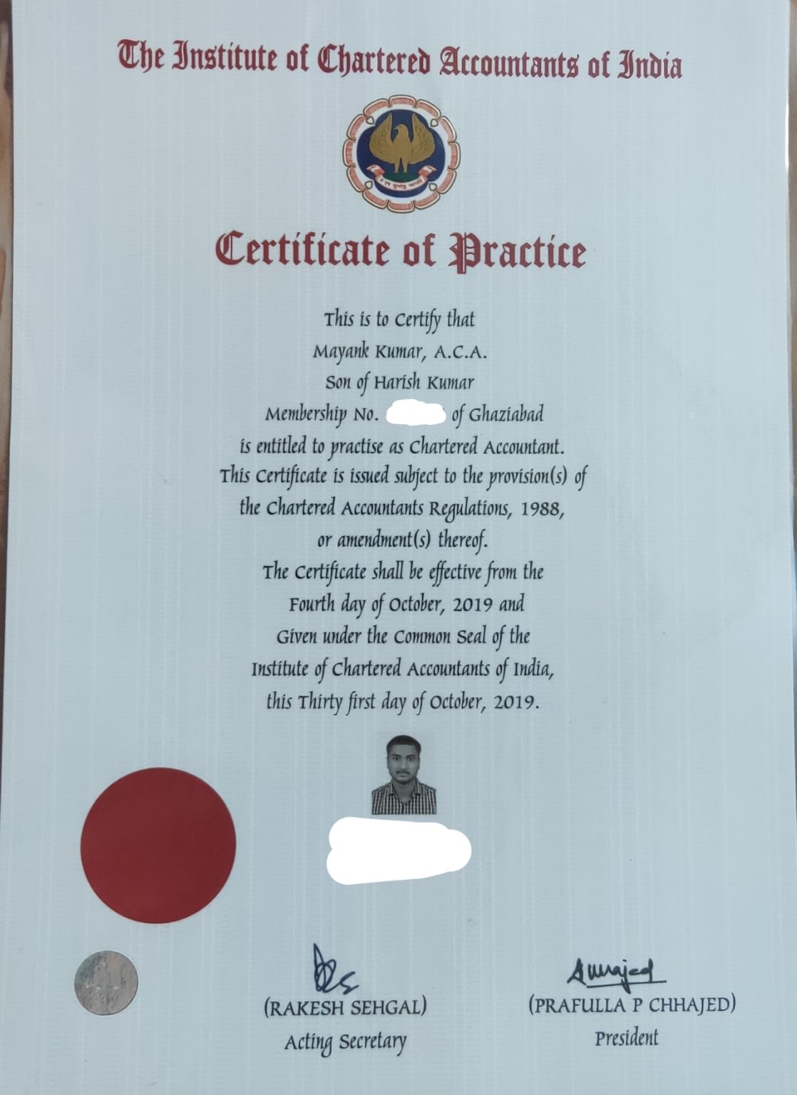 CA Mayank Kumar on LinkedIn: Finally received my COP after waiting for ... CA Mayank Kumar on LinkedIn: Finally received my COP after waiting for ...