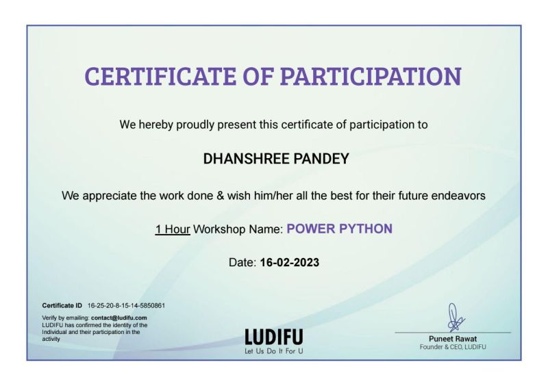 Dhanshree Pandey on LinkedIn: #pythonprogramming Dhanshree Pandey on LinkedIn: #pythonprogramming