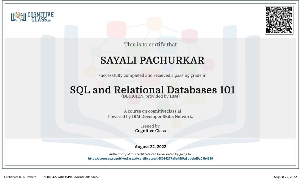 Sayali Pachurkar on LinkedIn: #sql #sqldeveloper #python # ... Sayali Pachurkar on LinkedIn: #sql #sqldeveloper #python # ...