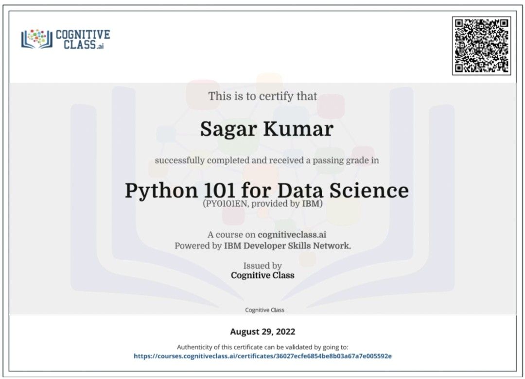 Sagar Kumar on LinkedIn: #python #data_science #certificateofcompletion ... Sagar Kumar on LinkedIn: #python #data_science #certificateofcompletion ...